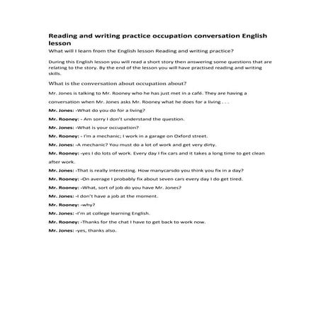 Practice conversation | PDF