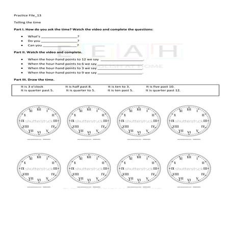 Easy English at Home Practice file 19 | PDF