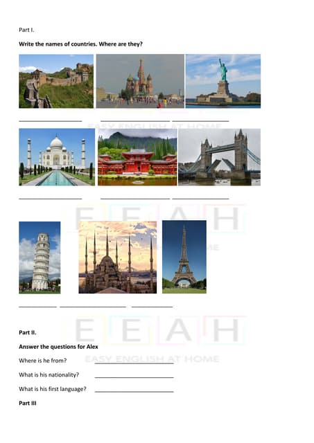 Easy English at Home Practice file 1 | PDF