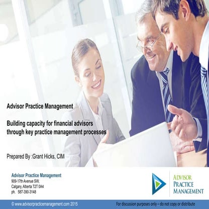 Practice management for financial advisors | PPTX