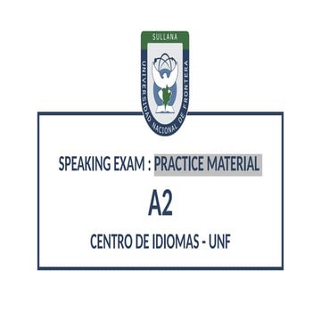 PRACTICE MATERIAL A2 (2), specially for international exams, according ...