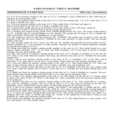 Practice of admission of a partner | DOCX