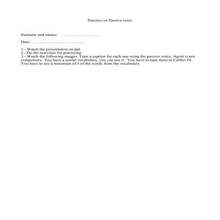Practice on passive voice | DOC