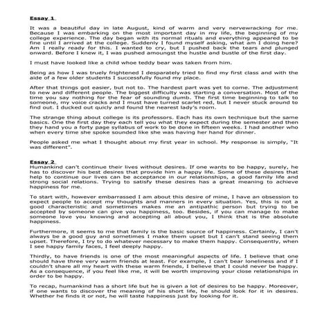 Practice sample student essays | DOC