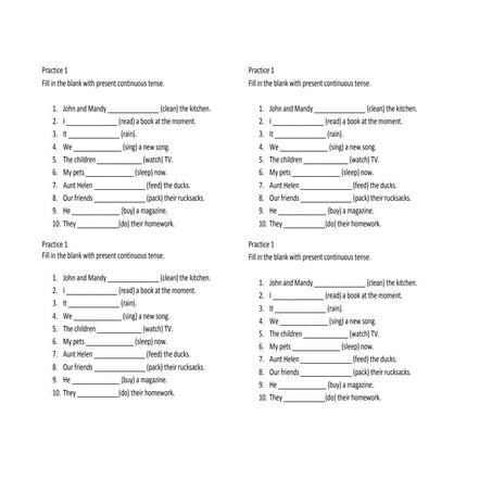 Practice 1 simple present tense | DOCX