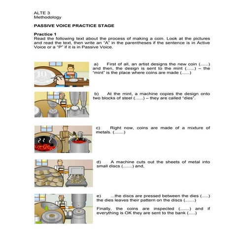 Passive Voice Practice stage | PDF