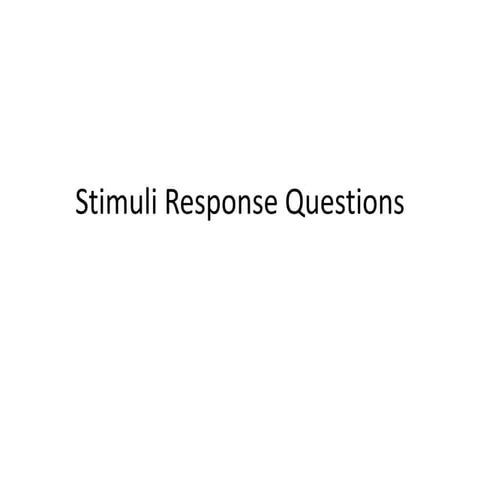Practice Stimuli Response Questions for World History | PPTX
