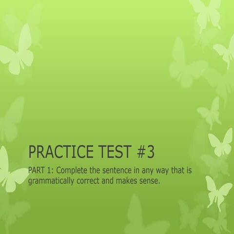 Practice test 3 | PPT