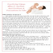 Practicing 5 yoga after c section best positions & precautions to take ...