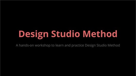 Design studio workshop | PPT