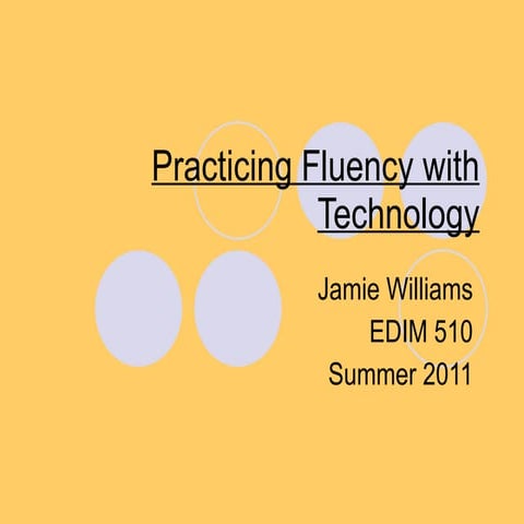 Practicing Fluency With Technology Ppt