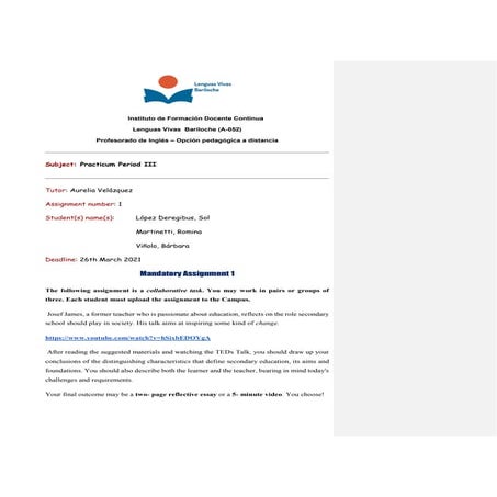 Practicum period III - Mandatory Assignment Unit 1 | PDF | Parenting Teens | Parenting