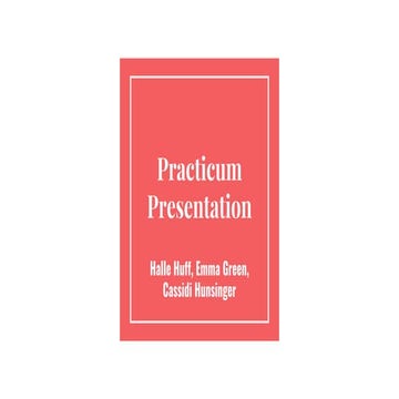 Practicum presentation | PPT | Free Download