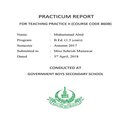 Practicum report (title,undertaking,organization overview) | PDF ...