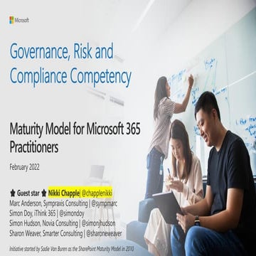 Microsoft 365 Governance Risk and Compliance Maturity model | MM4M365 ...