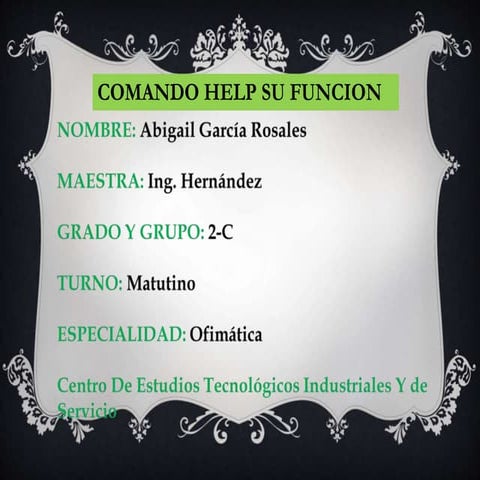 comando de HELP y si funcion | PPTX | Computing | Technology & Computing