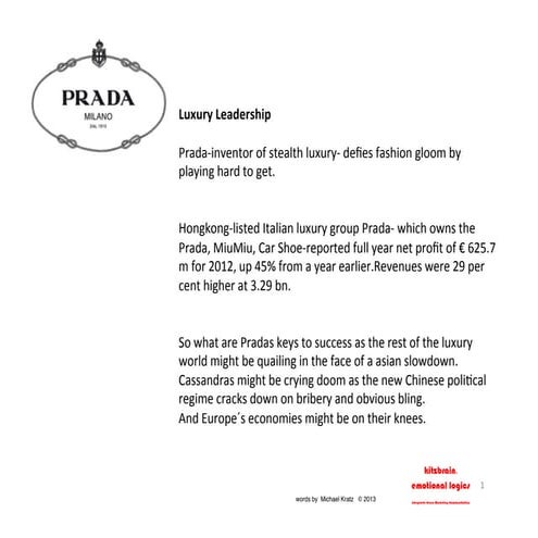 Prada luxury leadership | PDF