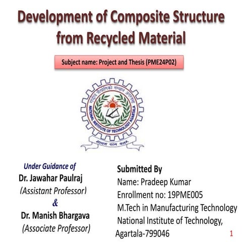 Development of composite structure from recycled material | PPT