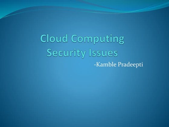 PhD Projects in Cloud Computing Security Research Topics | PPT