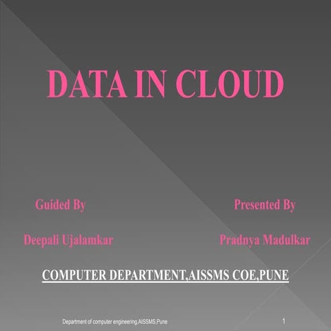 DATA IN CLOUD | PPTX