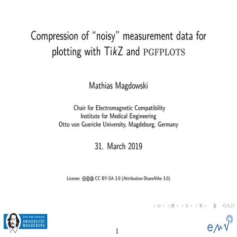 Compression of “noisy” measurement data for plotting with TikZ and pgfplots | PDF