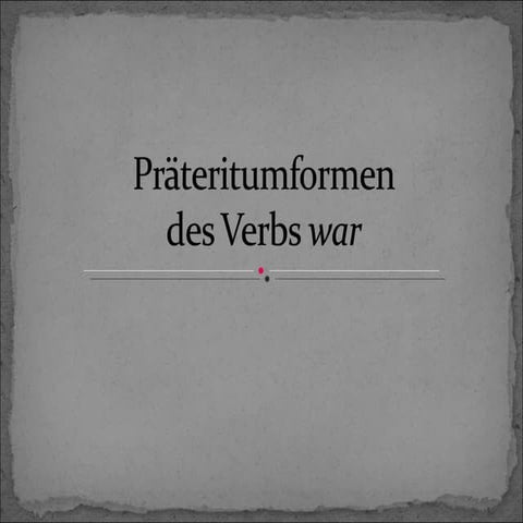 Praeteritumformen | PPS