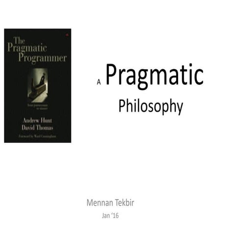The Pragmatic Programmer: From Journeyman to Master - Chapter 01 - 1. A ...