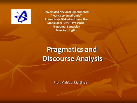 Pragmatic Referece and Inference | PPT