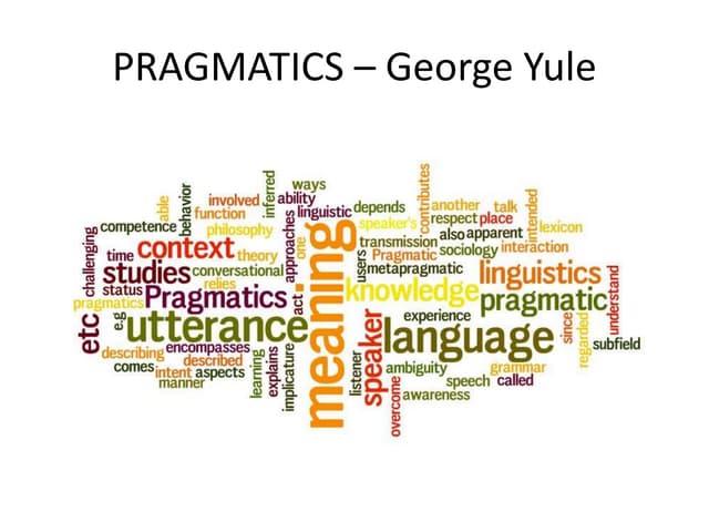 Pragmatic Referece and Inference | PPTX