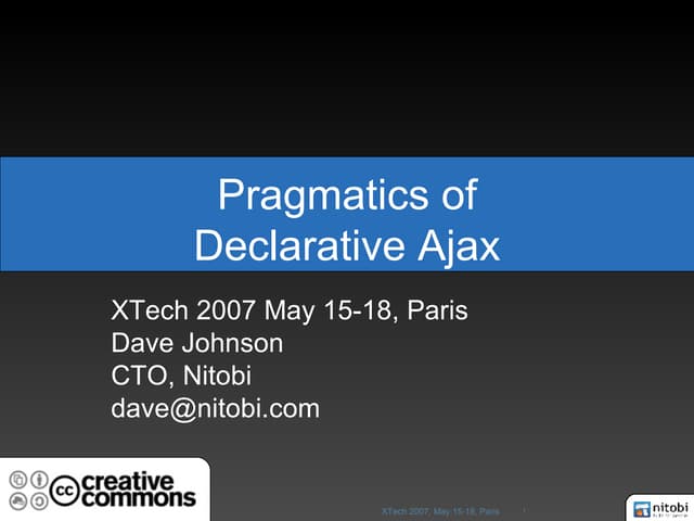 Pragmatics Of Declarative Ajax Ppt 9938