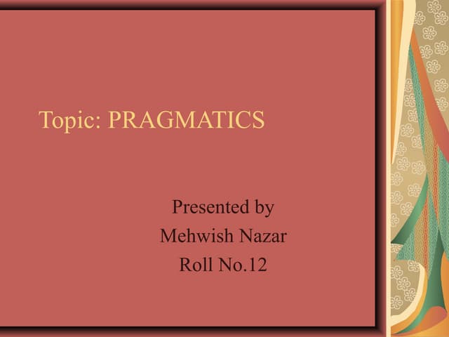Pragmatics | PPTX