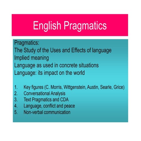 Pragmatics | PPT