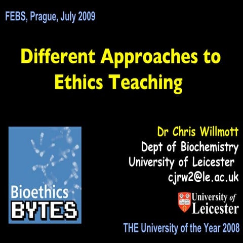 Different Approaches to Ethics Teaching | PPT