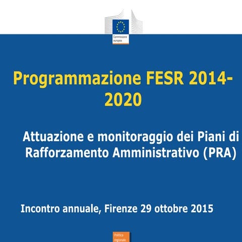 Programmazione FESR 2014-2020 | PPT