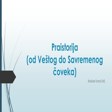 Praistorija | PDF