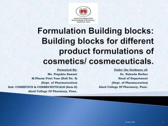 Evaluation of cosmetic products | PPTX