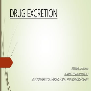 drug excretion | PPTX