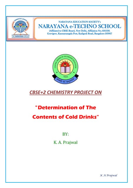 Soft Drink Analysis | DOCX