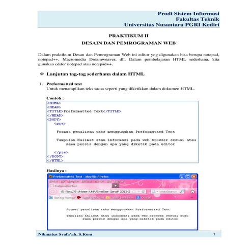 Disain Pemrograman Web | PDF