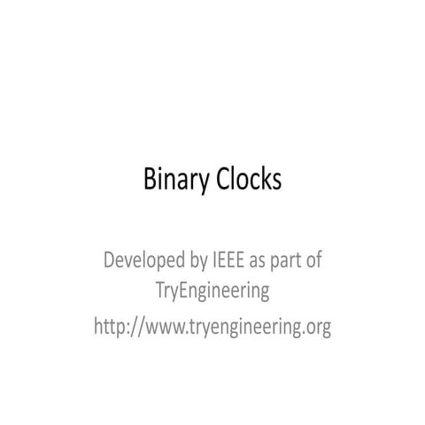 Prak1 binary clocks | PPTX