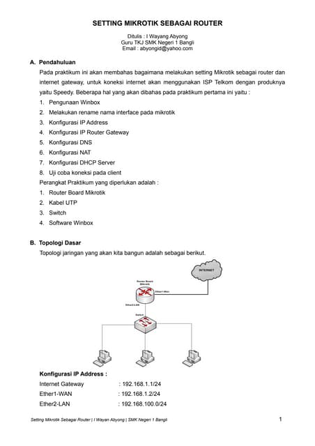 Tutorial Cara Setting Mikrotik Standart IQBAL XII.pptx