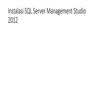 Prak 1 pbd instalasi sql server management studio | PDF