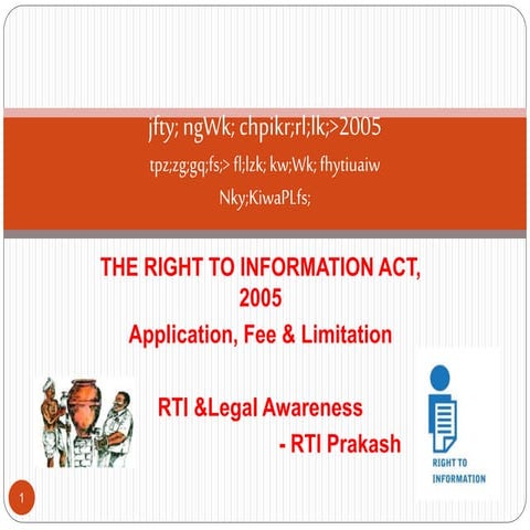 Right to Information Act, 2005 Procedure for Requesting Information ...