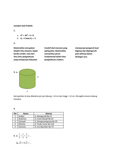 Soal praktek WORD | DOCX