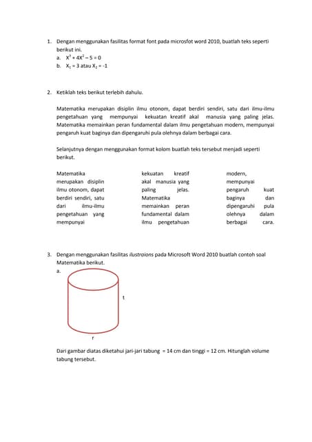 Soal praktek ms.word