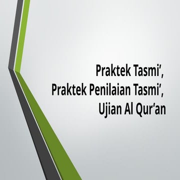 Praktek Tasmi’ hafalan alquran al karim bismillah | PPTX