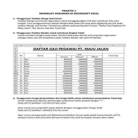 Praktik Dasar Ms. Excel | PDF