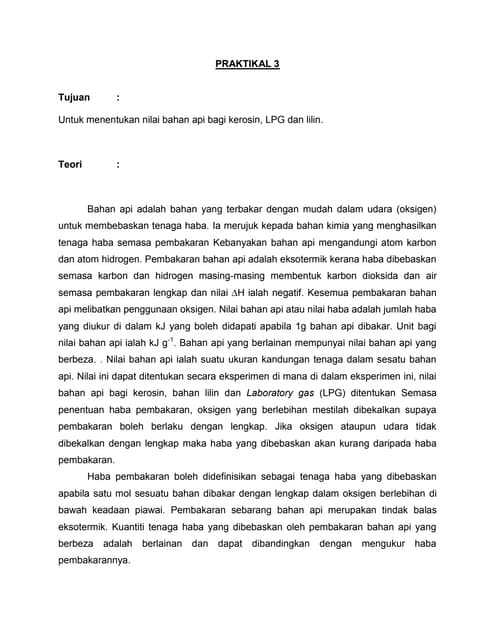 Amali 3 nilai bahan api | PDF