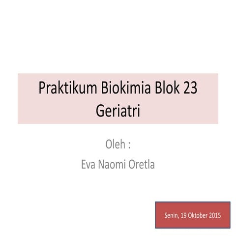 Praktikum biokimia blok 23 | PDF