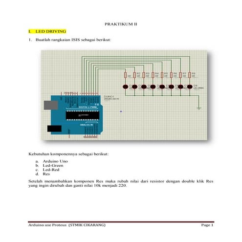 Praktikum ii driving led dengan arduino | PDF